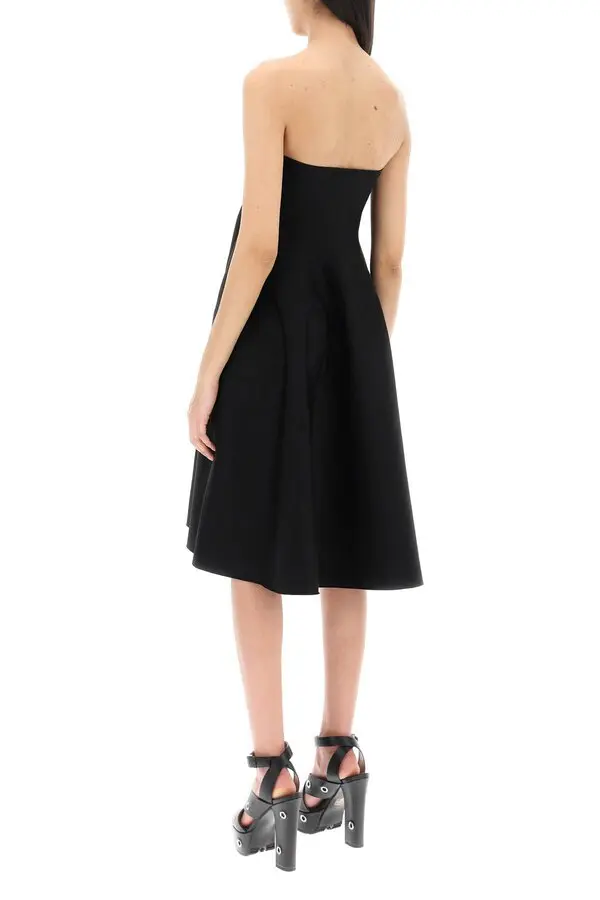 Alaïa Strapless Lace-up Midi Dress