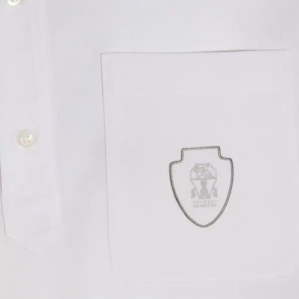 Brunello Cucinelli Logo Detailed Short-sleeved Polo Shirt - White