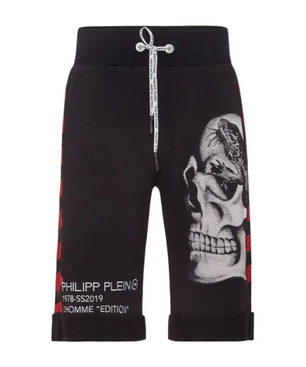 Philipp Plein Skull Graphic Sweat Shorts
