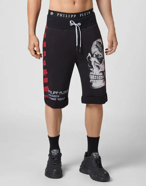 Philipp Plein Skull Graphic Sweat Shorts