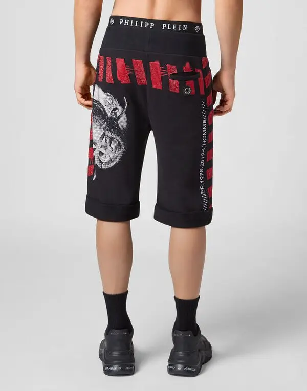 Philipp Plein Skull Graphic Sweat Shorts