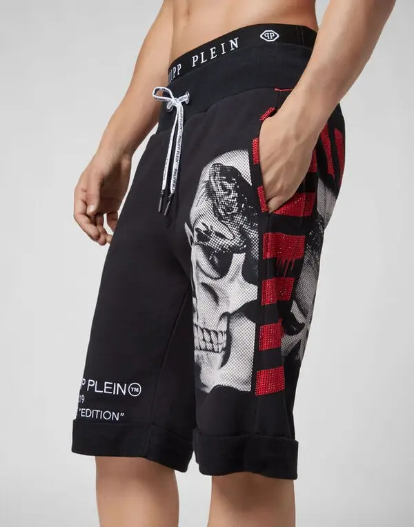 Philipp Plein Skull Graphic Sweat Shorts