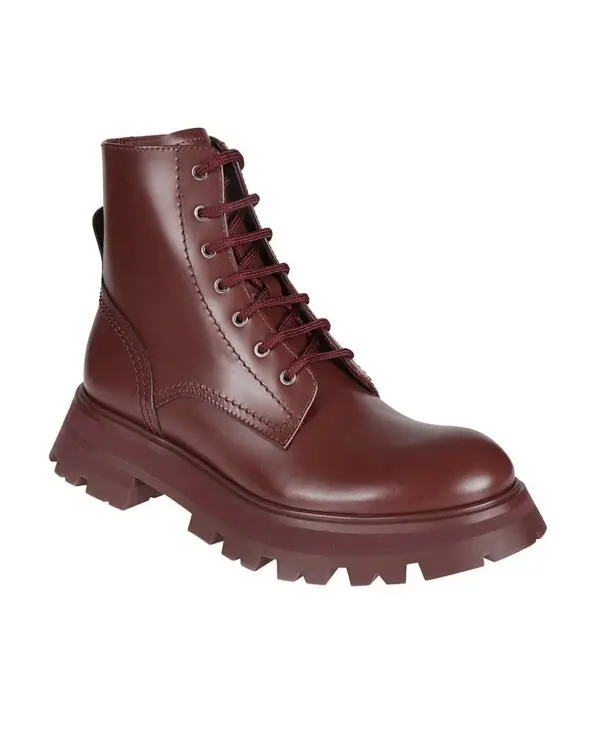 Alexander McQueen Tread Slick Ankle Boots - Red