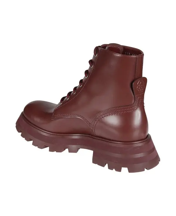 Alexander McQueen Tread Slick Ankle Boots - Red