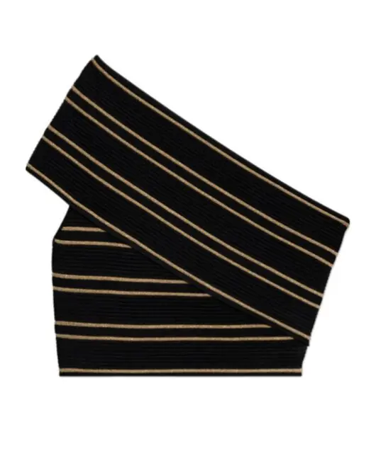 Balmain Striped One-shoulder Cropped Top
