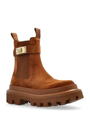 Dolce & Gabbana Dg Logo Plaque Ankle Boots