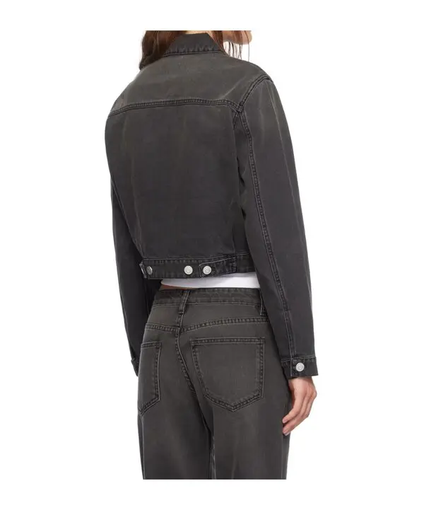 Coperni Denim Jacket With Zipper And Buckle Detail