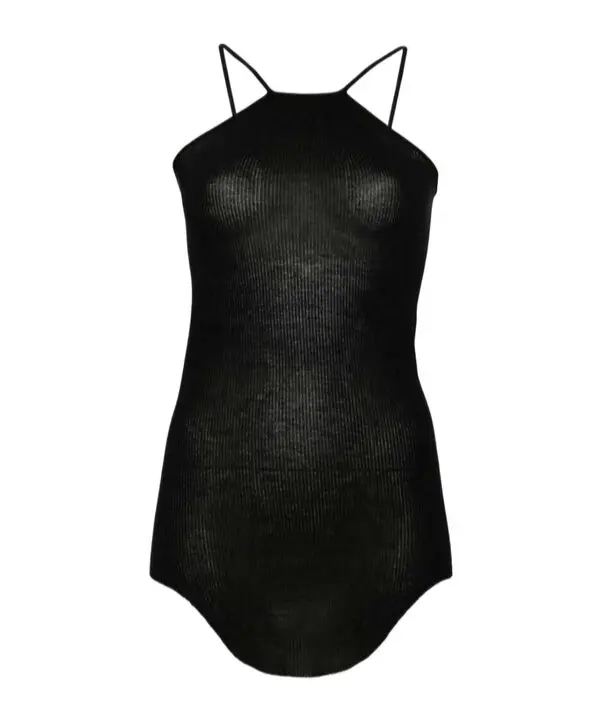 Rick Owens Scorpio Ribbed-knit Sleeveless Tank Top - Black