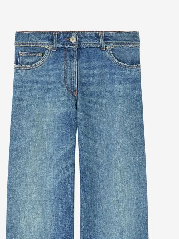 Versace Fringed Boyfriend Jeans