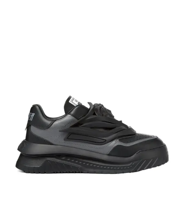 Versace Odissea Slip-on Sneakers With Medusa Motif - Black
