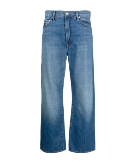 MOTHER The Dodger Ankle Wide Leg Jeans - Blue