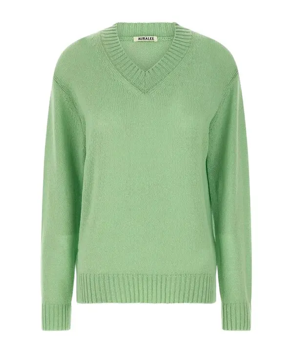 Auralee V-neck Knitted Jumper