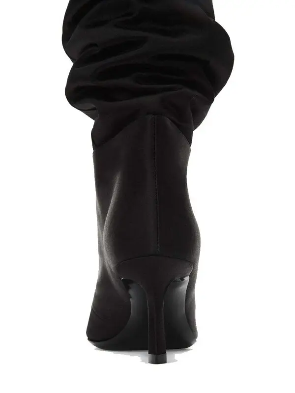 Alexander Wang Viola Feather-trim Pointed-toe Boots