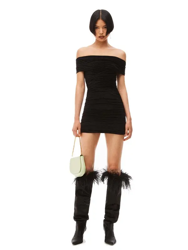 Alexander Wang Viola Feather-trim Pointed-toe Boots