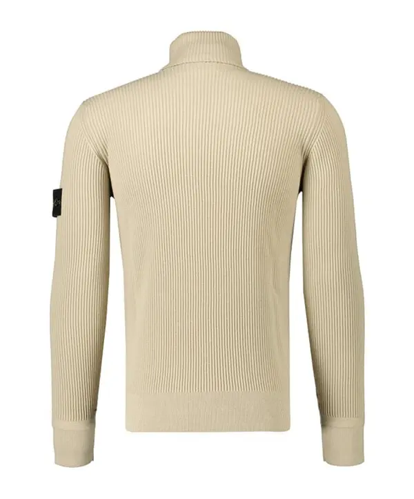 Stone Island Ribbed Turtleneck Sweater - Plaster