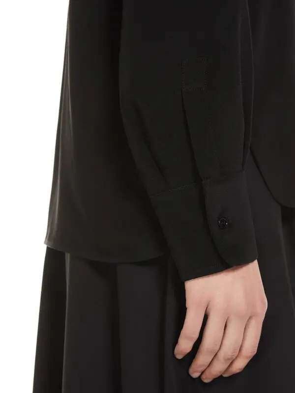 Max Mara Zanzero V-neck Long-sleeved Shirt - Black