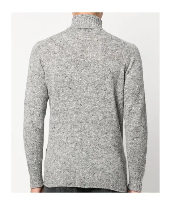 DRUMOHR Roll-neck Marl Knit Jumper - Gray