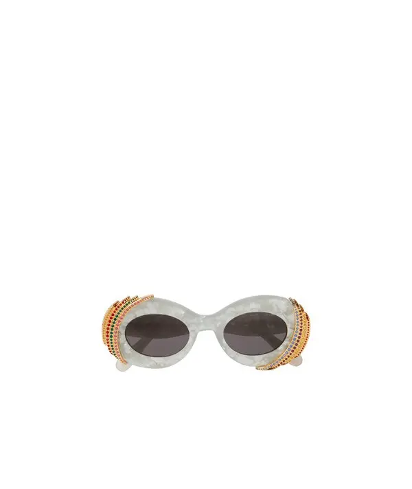 Loewe Crystal Inlaid Sunglasses - White