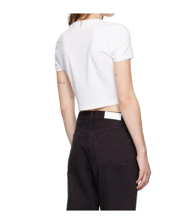 RE/DONE Short-sleeve Cropped T-shirt - Black