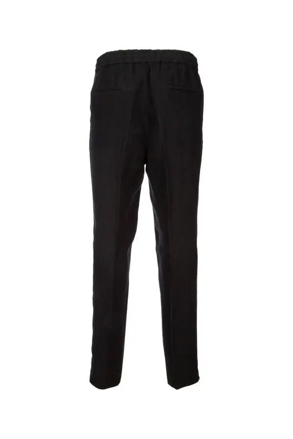 Brunello Cucinelli Elasticated Waistband Drawstring Pants - Black
