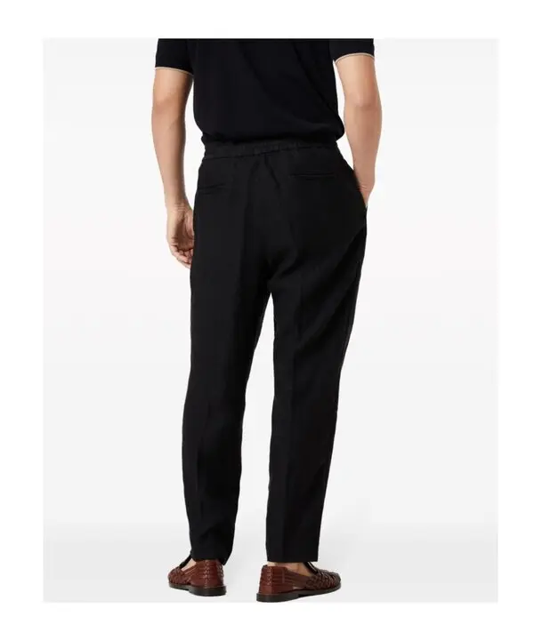 Brunello Cucinelli Elasticated Waistband Drawstring Pants - Black