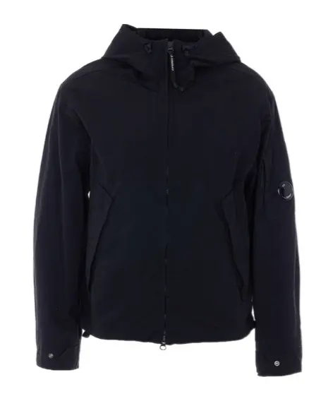 C.P. COMPANY Zip-up Hooded Jacket - Black