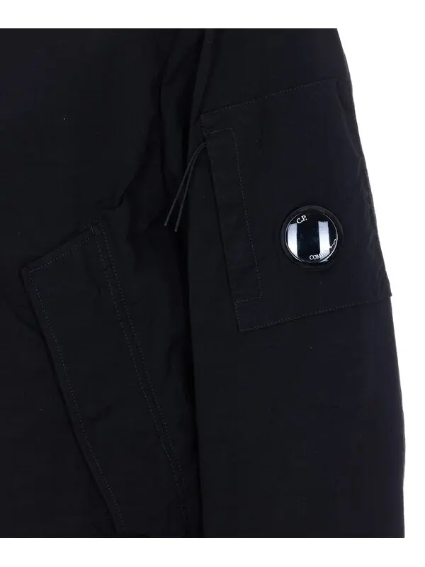 C.P. COMPANY Zip-up Hooded Jacket - Black