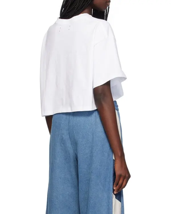 Amiri Arts District Crewneck Cropped T-shirt - White