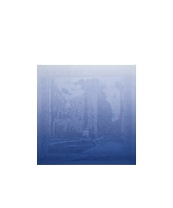 FERRAGAMO Foulard En Soie Jacquard Palace - Denim