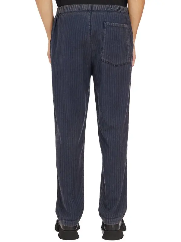 Barena Venezia Straight-leg Trousers With Elastic Waistband And Drawstrings