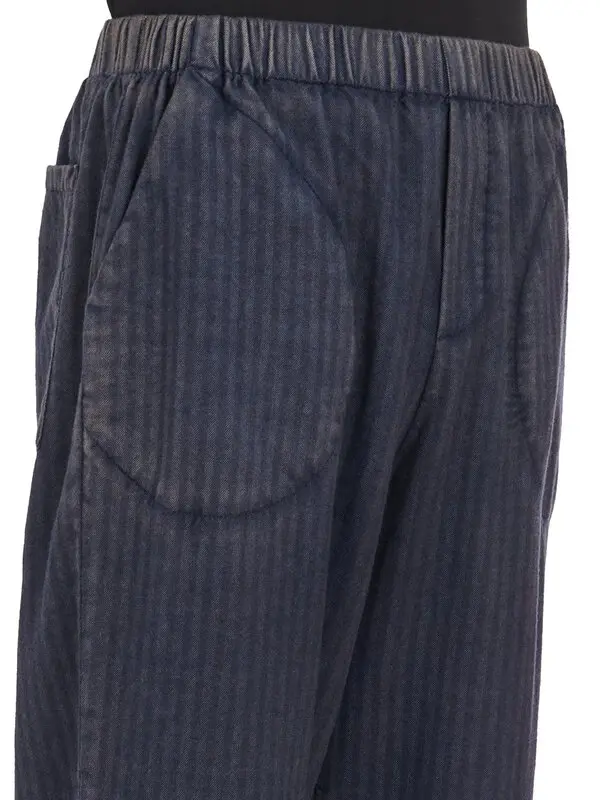 Barena Venezia Straight-leg Trousers With Elastic Waistband And Drawstrings