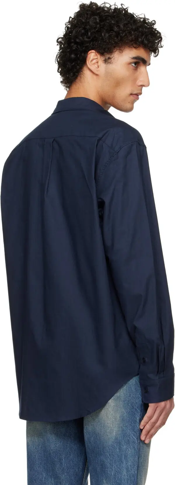 Balmain Collared Long-sleeve Poplin Shirt - Black