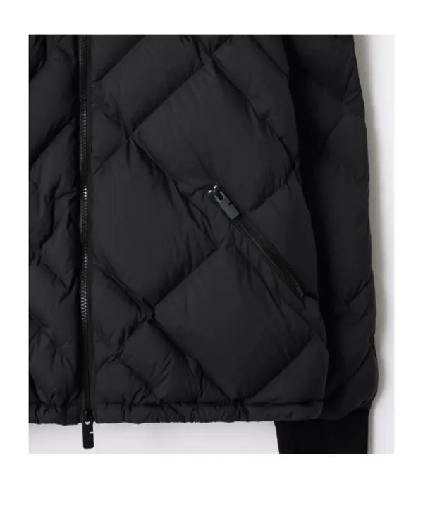 Burberry Check-stitch Doversgreen Puffer Jacket - Black
