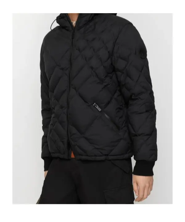 Burberry Check-stitch Doversgreen Puffer Jacket - Black
