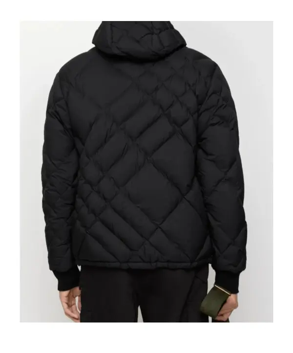 Burberry Check-stitch Doversgreen Puffer Jacket - Black