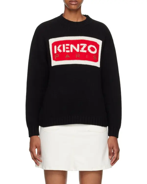 Kenzo Logo Intarsia Knitted Jumper