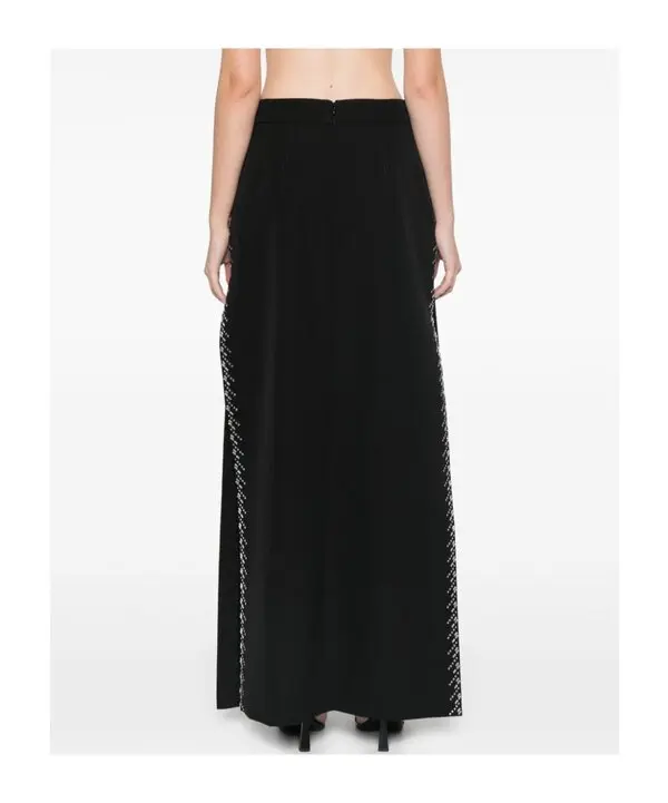 Rabanne Embellished Midi Skirt With Side Slits