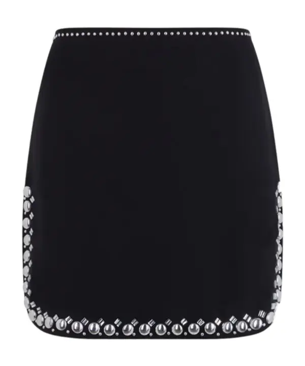 Rabanne Embellished Mini Skirt - Black