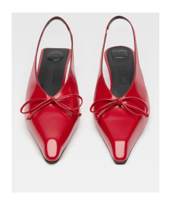 Jacquemus Sling-back Kitten Heels With Bow Detailing