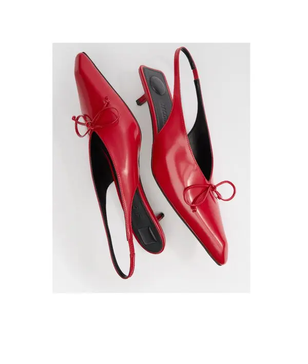 Jacquemus Sling-back Kitten Heels With Bow Detailing
