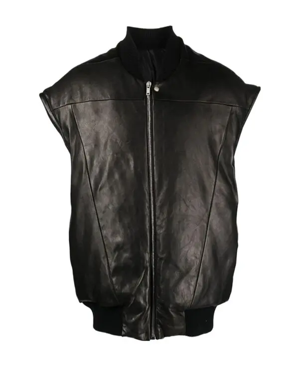 Rick Owens Jumbo Zip-up Gilet - Black