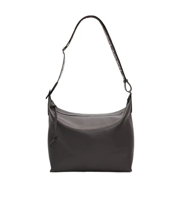 Loewe Cubi Crossbody Bag In Calfskin And Jacquard - Gray