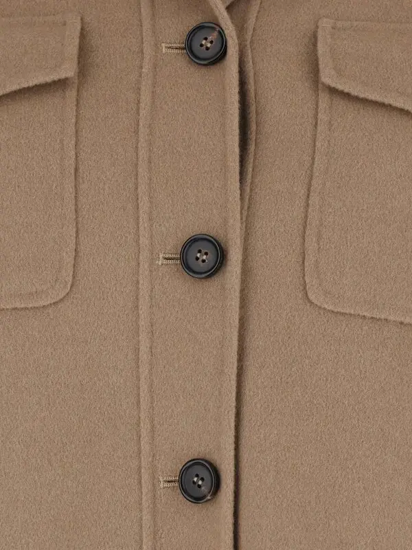 Max Mara Simona" Button-up Jacket - Hazelnut Color