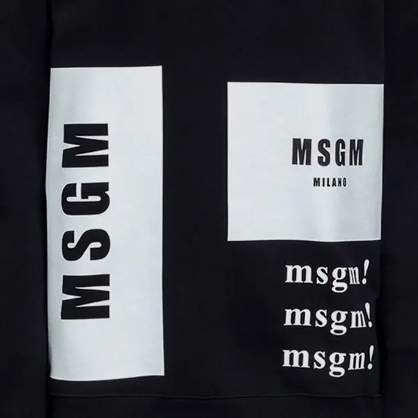 MSGM Printed Logo Crewneck Sweater