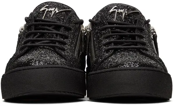 GIUSEPPE ZANOTTI Glitter Embellished Sneakers - Black