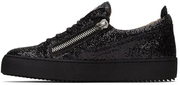 GIUSEPPE ZANOTTI Glitter Embellished Sneakers - Black