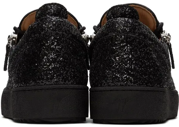 GIUSEPPE ZANOTTI Glitter Embellished Sneakers - Black