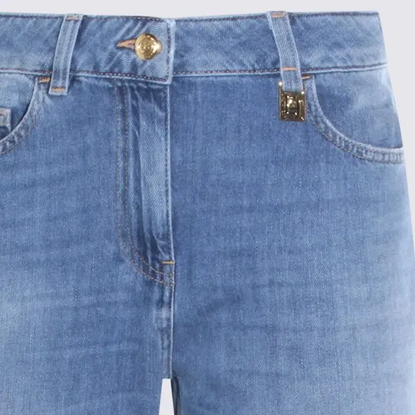 Elisabetta Franchi Logo Plaque Wide-leg Jeans