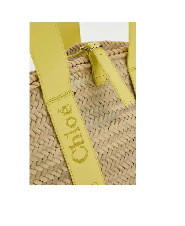 Chloé Sense Small Raffia Tote Bag
