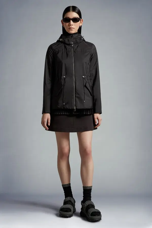 Moncler Baaba Parka Jacket With Removable Hood - Black | Editorialist